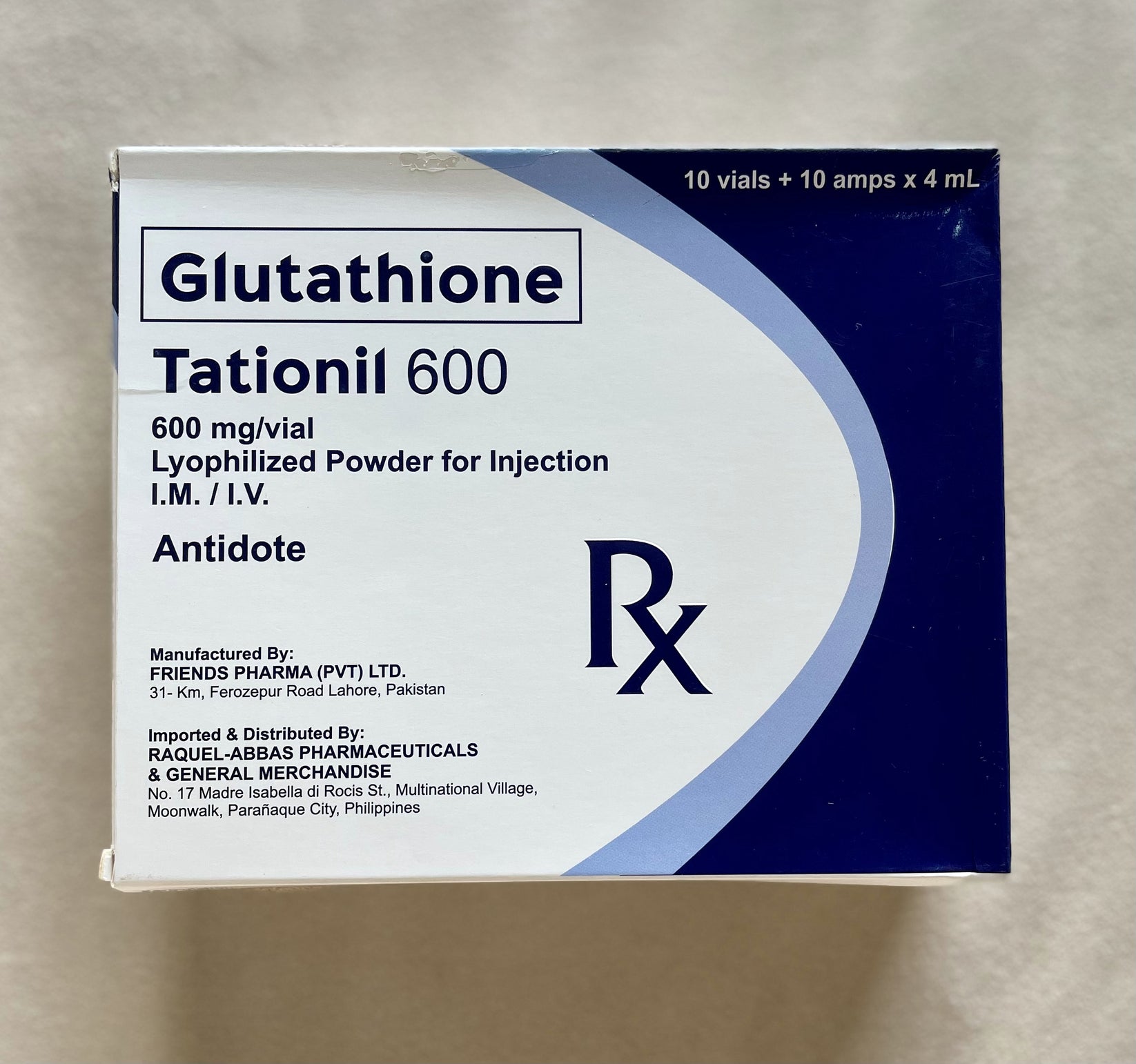 Tationil Glutathione 600mg | IV Therapy | Skin Whitening – NGG Supply Co.